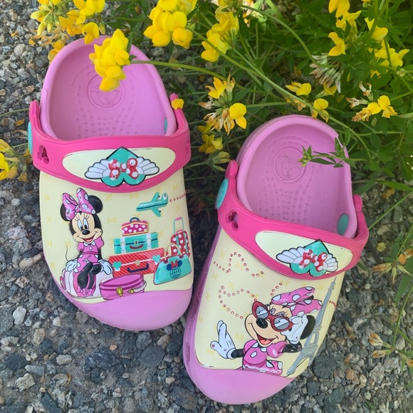CROCS | Shoes | Crocs Disney Minnie Mouse Girls Size 6 C 7 Pink Jet Set ...